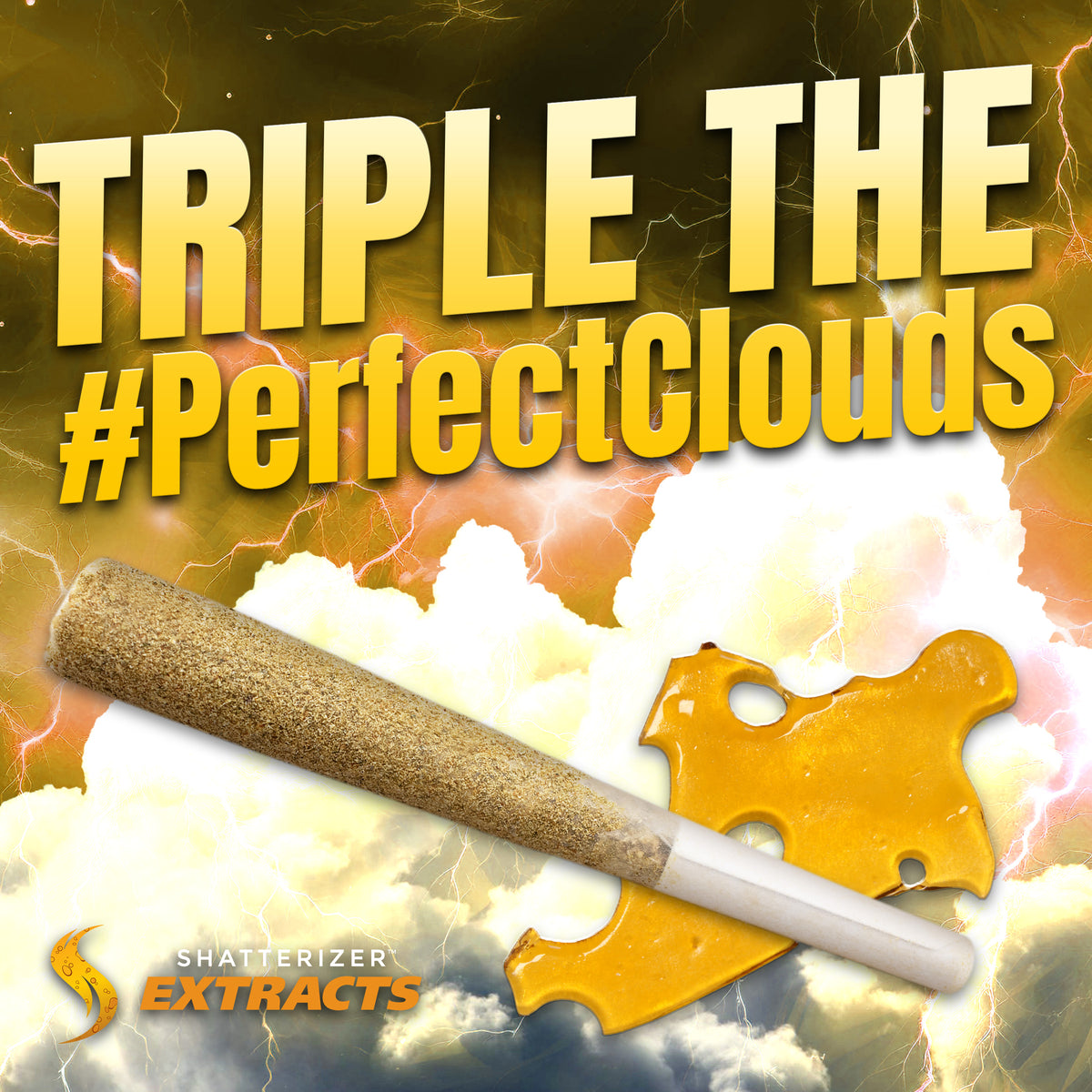 Electric Grapefruit Shatter, Diamonds & Kief Triple Infused Pre-Roll ...